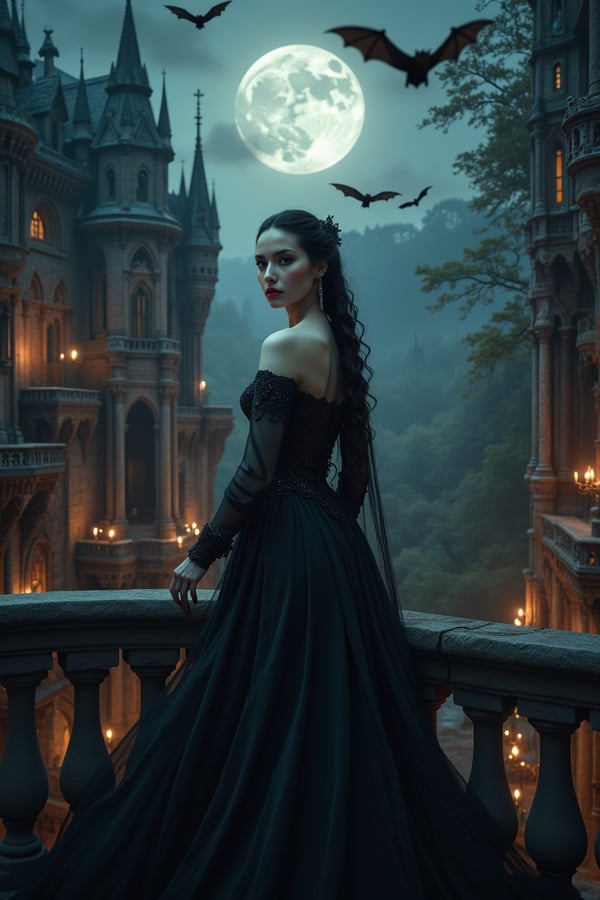 A beautiful vampire queen sta | image created by andux | Tensor.Art