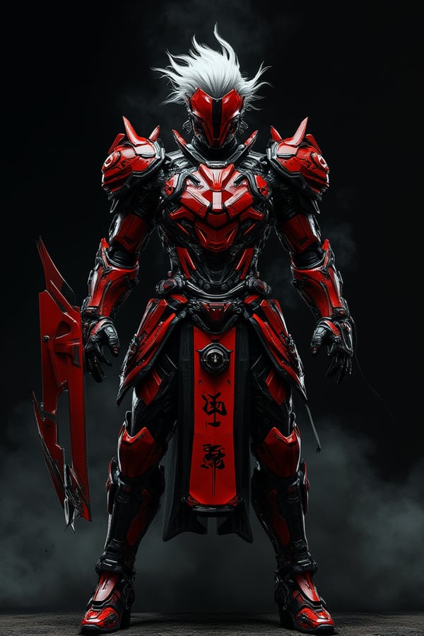 the red warrior | image created by HUNT | Tensor.Art