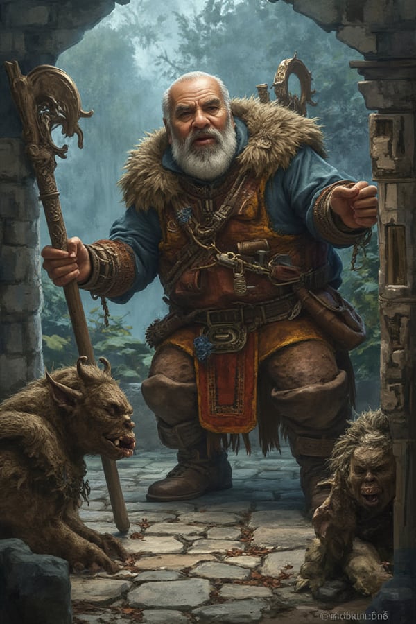 An old Dwarf papagrande fighti | image created by PedroMoguel | Tensor.Art