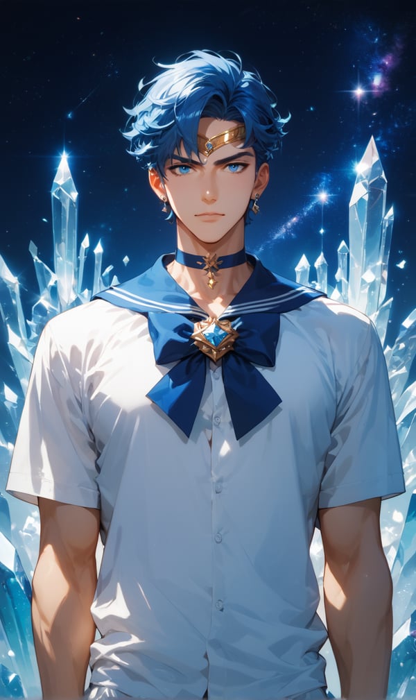 Sailor mercury male version | image created by teynoM auG | Tensor.Art