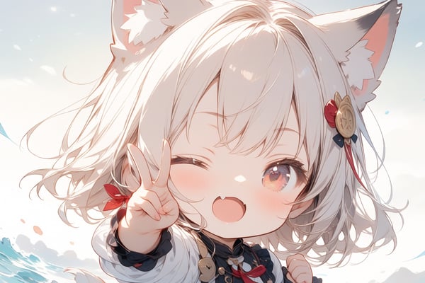 animal_ears, 1 fang, loli, (ch | image created by LaVache | Tensor.Art