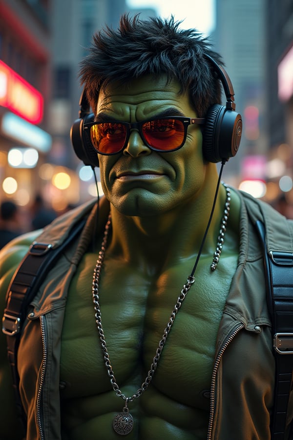 hulk wearing rapper custom and | image created by Pavel Stenson ...