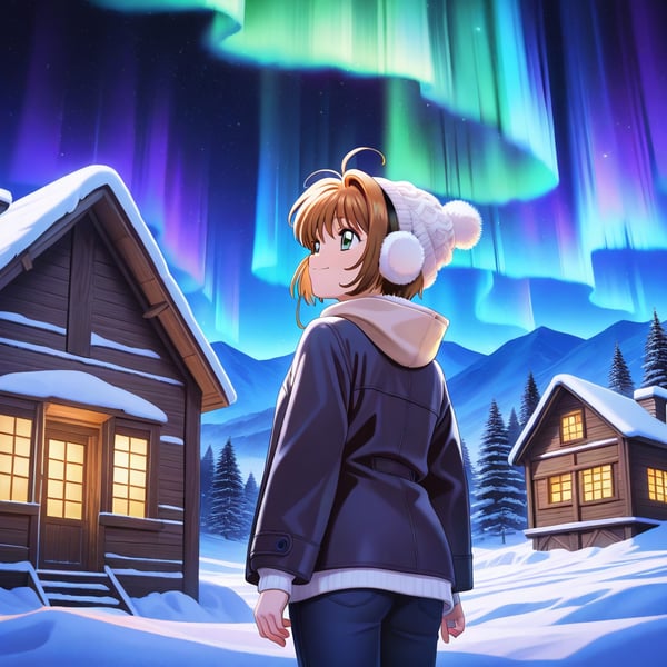 1girl, Kinomoto_Sakura, brown | image created by takomaki | Tensor.Art