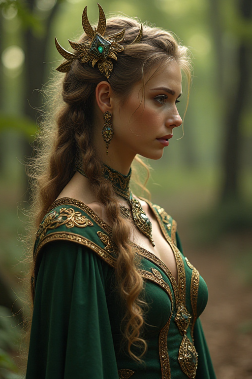 Majestic Elf Queen Goddess | image created by L4 | Tensor.Art