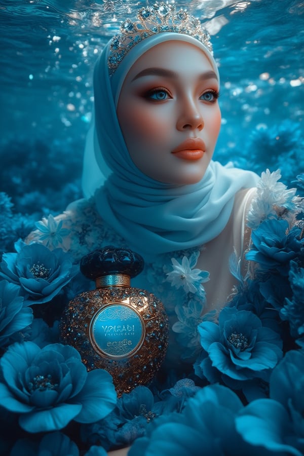 A serene underwater scene: Cre | image created by 𝓓𝓿𝓪 | Tensor.Art