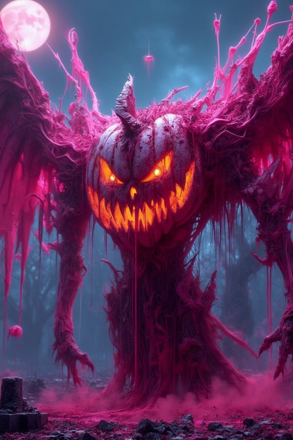 Pumkin vampire monster party | image created by JengLord | Tensor.Art