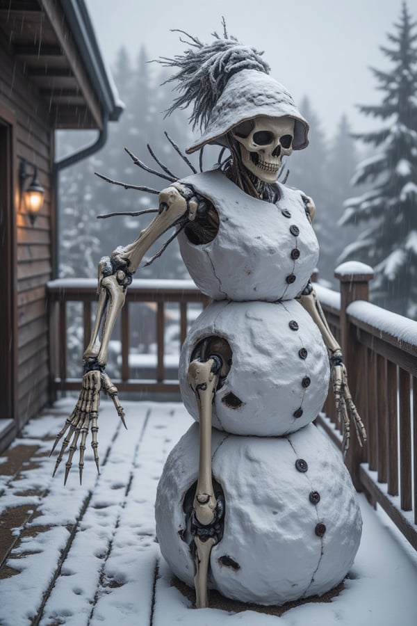 Skeleton snowman🤭🤭🤭 | image created by JengLord | Tensor.Art