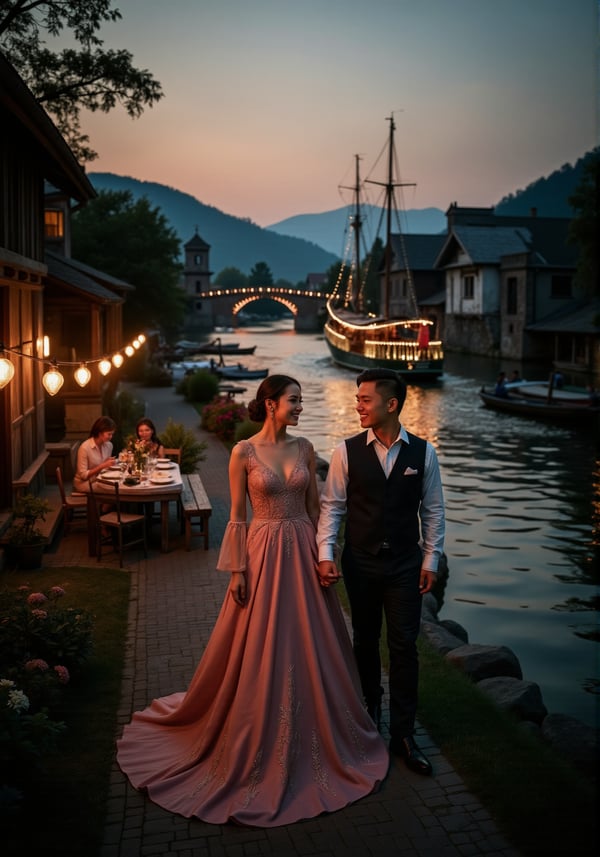 "A whimsical evening scene: a | image created by PKduer | Tensor.Art