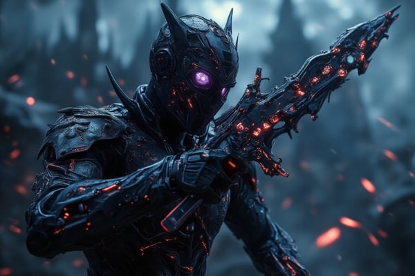 Gothic cybernetic cyborg warri | Tensor.Art