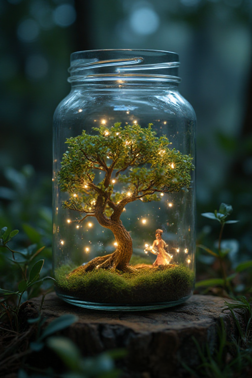 Fairy trapped in a jar | image created by Confused_AI | Tensor.Art