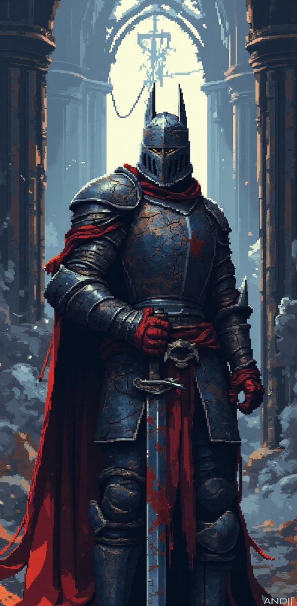 Fallen Knight | image created by mrwinter | Tensor.Art