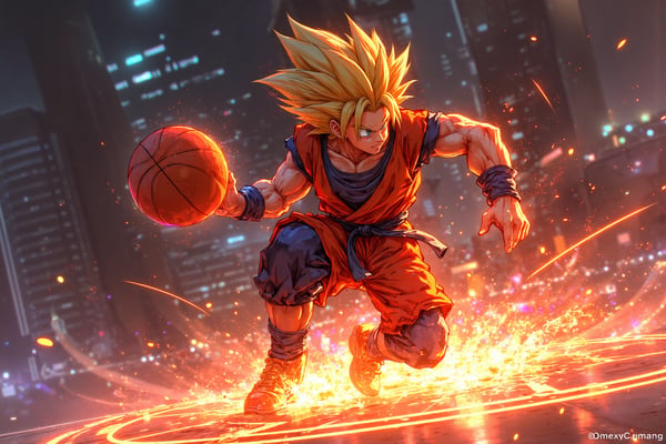 Goku Basketball | image created by user_784430533701673734 | Tensor.Art