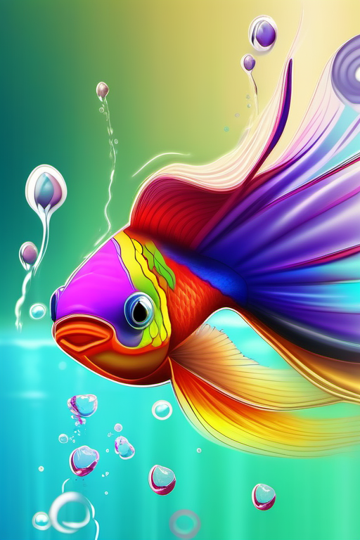A fish colorfull in water | image created by 7user_785046509321375064 ...