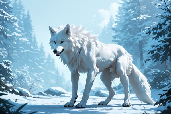 White wolf. Alias Arcturus | image created by Wolfyom | Tensor.Art