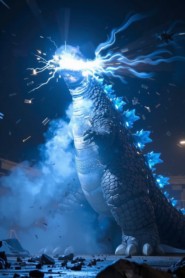 Godzilla atomic breath | image created by TheScorpik | Tensor.Art