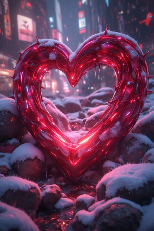 a heart inside ice box - Free AI Image | Tensor.Art | Tensor.Art