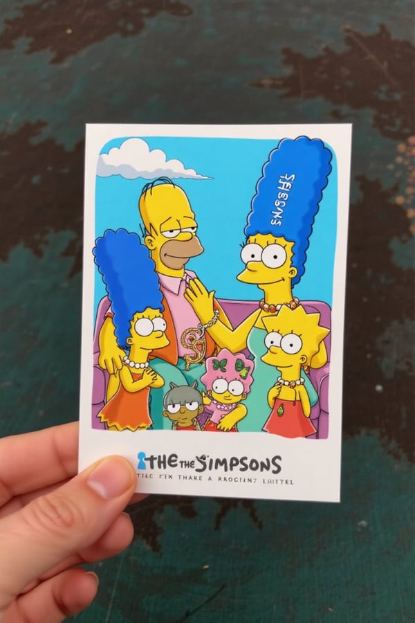 a card of the simpsons | image created by sniffle | Tensor.Art
