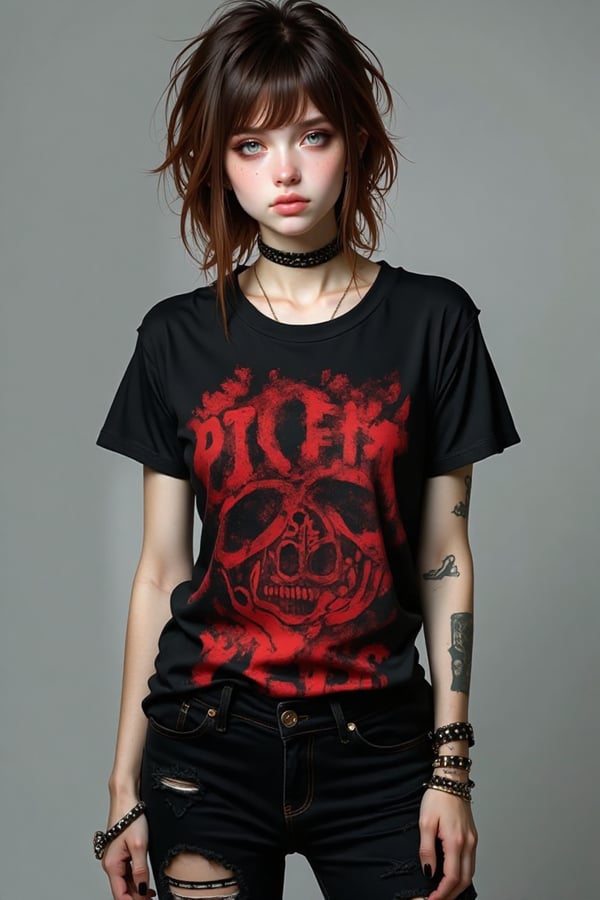 one Female Punk Rocker, pale s | image created by Trew Poi | Tensor.Art