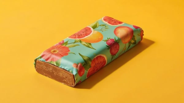 Vibrant chocolate bar mockup w | image created by alisaula | Tensor.Art