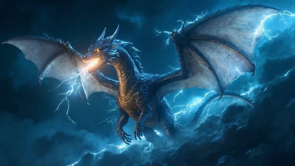Thunder Dragon | image created by MadMan | Tensor.Art
