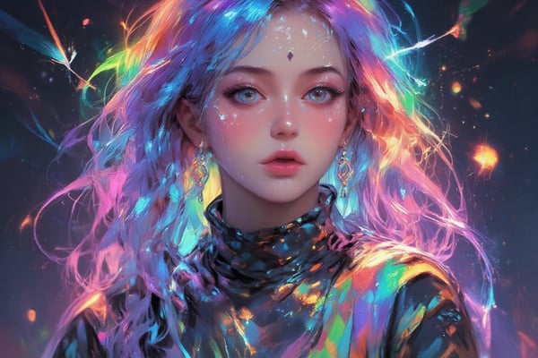 Ashining and iridescent theme. | image created by Mae | Tensor.Art