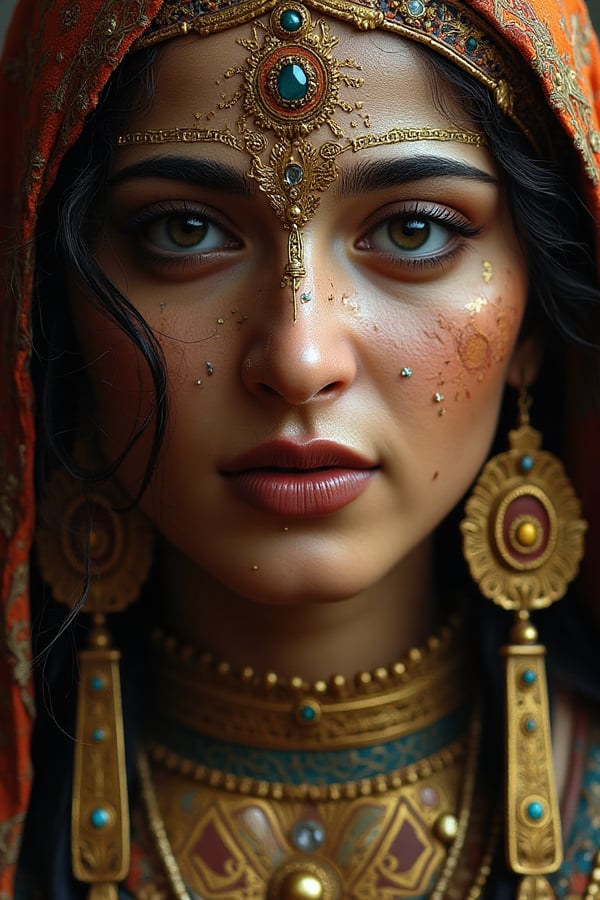 ancient art of an indian queen | image created by DQ AI Artist | Tensor.Art