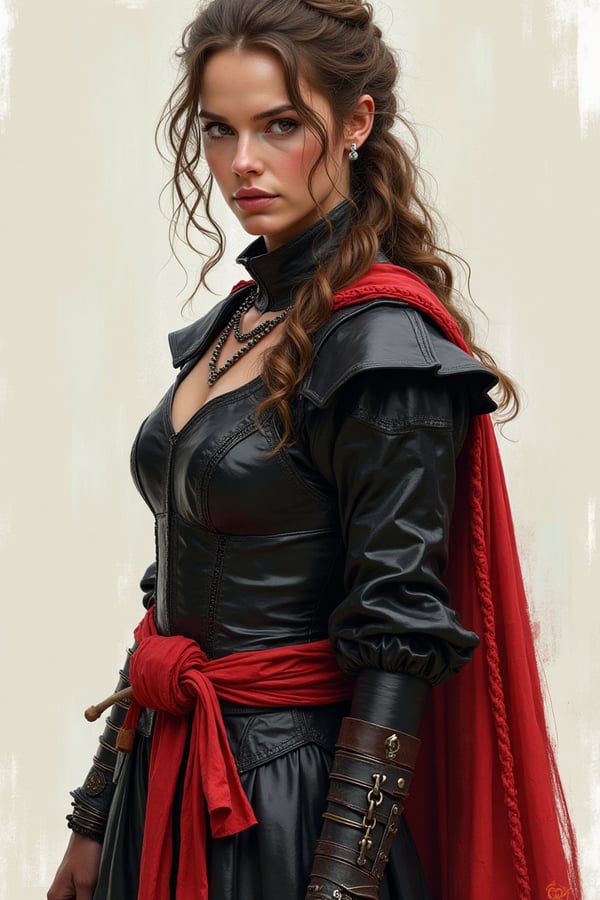 sketchup of medieval lady wear | image created by user ...