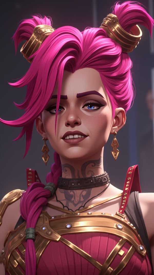 Pink haired jinx | image created by user_802417603334248169 | Tensor.Art
