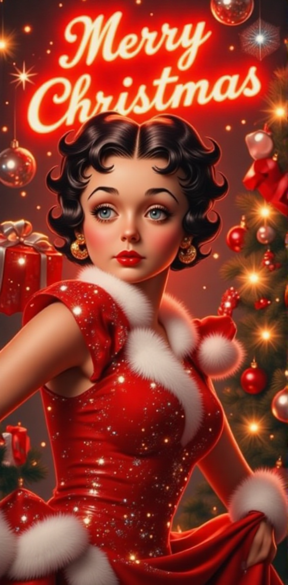 Xmas Betty | image created by VonKarman | Tensor.Art