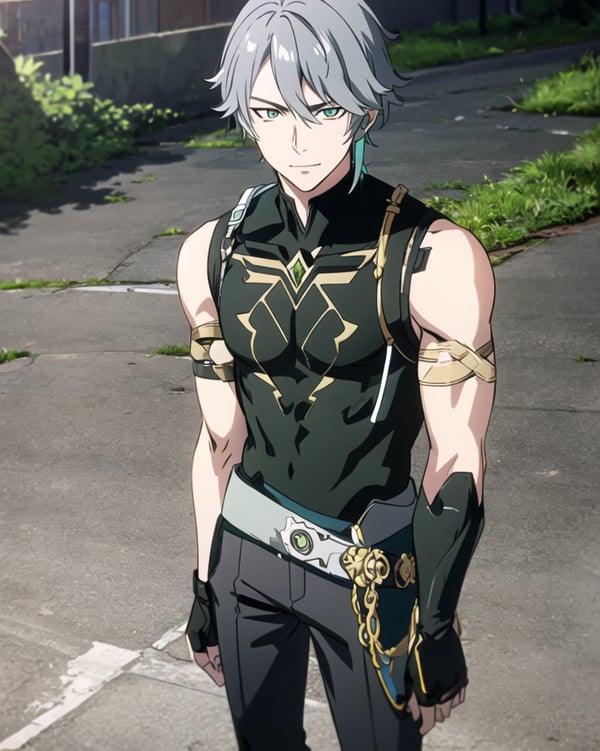 Alhaitham in anime common styl | image created by polehuitailang ...