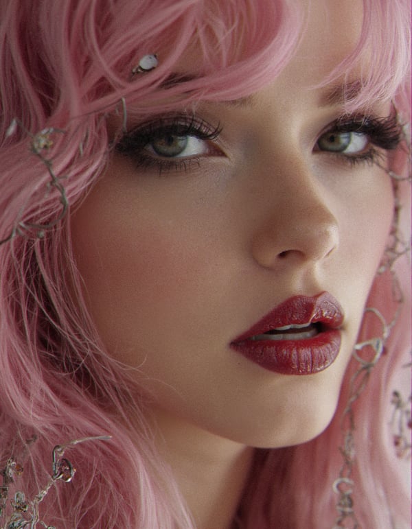 pink hair cutie | image created by cosmocutie | Tensor.Art