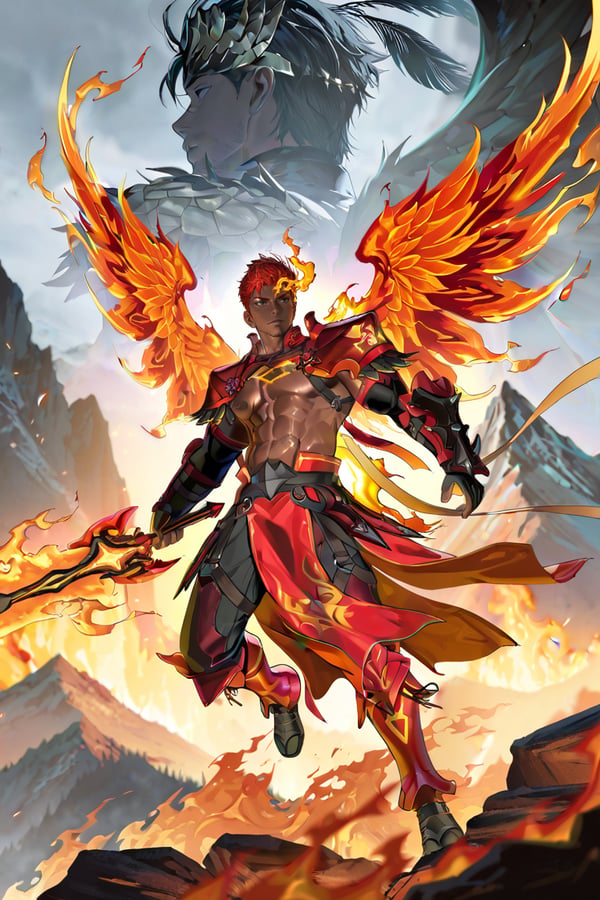 Fire Phoenix Knight - Free AI Art by 天蛇 | Tensor.Art | Tensor.Art