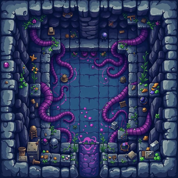 top-down RPG Maker tileset, in | image created by Harvey | Tensor.Art