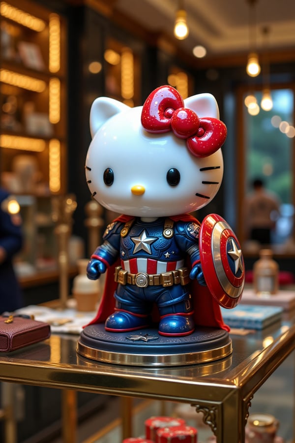 A Hello Kitty figurine cosplay | image created by anel | Tensor.Art