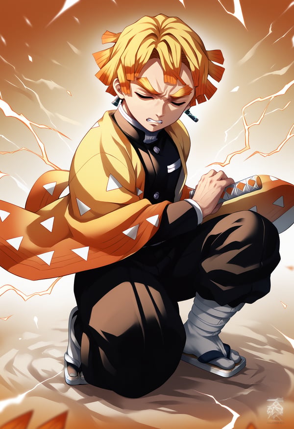 Zenitsu Agatsuma (Kimetsu no Yaiba) - JustTNP - 1 | Stable Diffusion ...