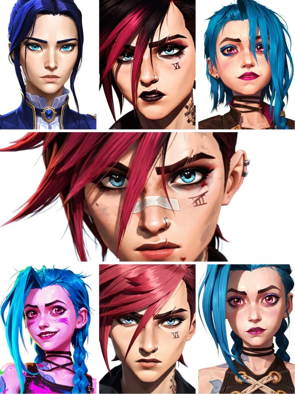 Jinx, Vi, Caitlyn - Arcane Season 2 (Pony)... | Tensor.Art | Tensor.Art