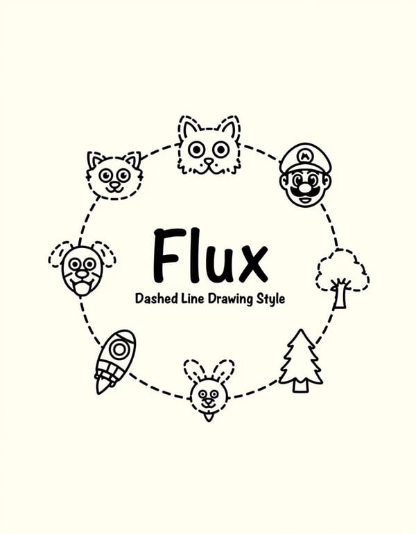 Dashed Line Drawing Style (PsiClone's ArtForge Kit - v1.0 | FLUX - LORA ...