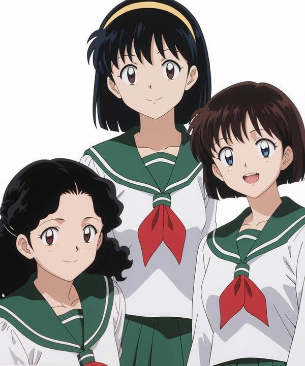 Eri, Yuka & Ayumi｜Kagome's friends... | Tensor.Art | Tensor.Art