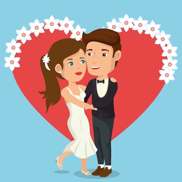 Wedding Cartoon Art - v1 | FLUX - LORA | Tensor.Art