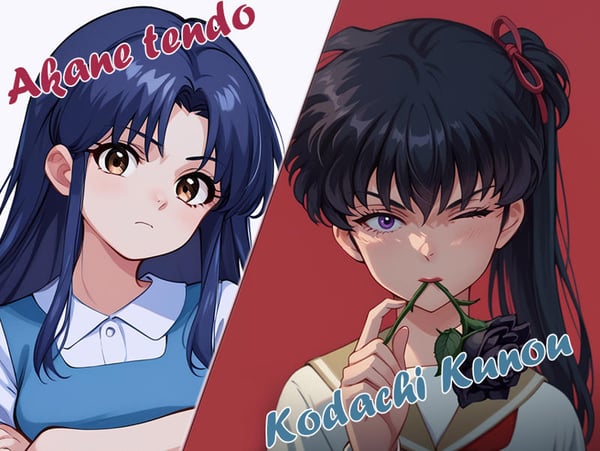 Kodachi Kunou 九能小太刀 & Akane Tendou 天道あかね... | Tensor.Art | Tensor.Art