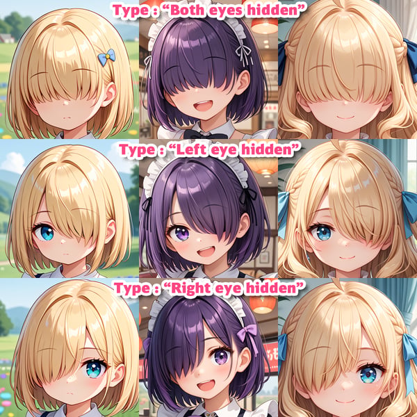 [SDXL] "Hair over eyes" helper | Tensor.Art | Tensor.Art