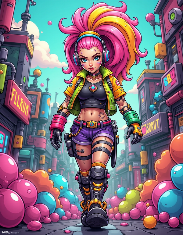 Neon Bubblegum Punk - v.001 | FLUX - LoRA | Tensor.Art