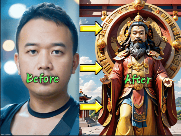 中国财神爷换脸/Chinese God of Wealth Transformation | Tensor.Art | Tensor.Art