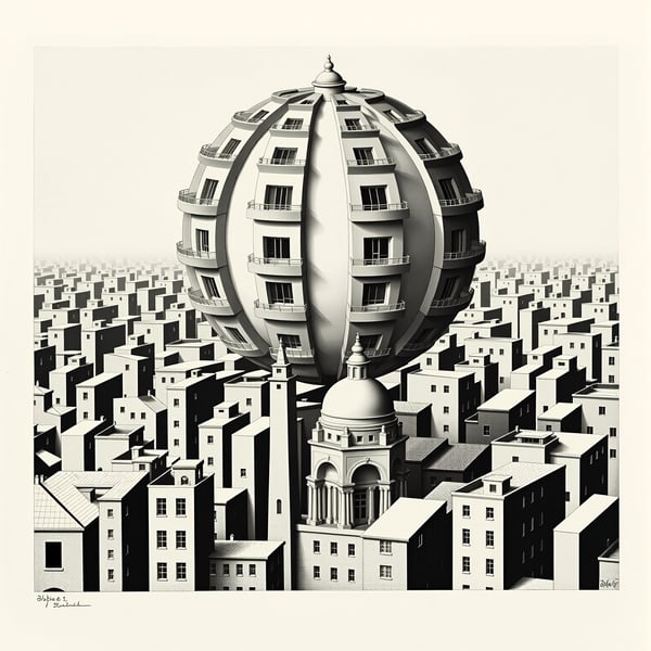 M.C.Escher style Flux lora - v1.0 | Tensor.Art | Tensor.Art