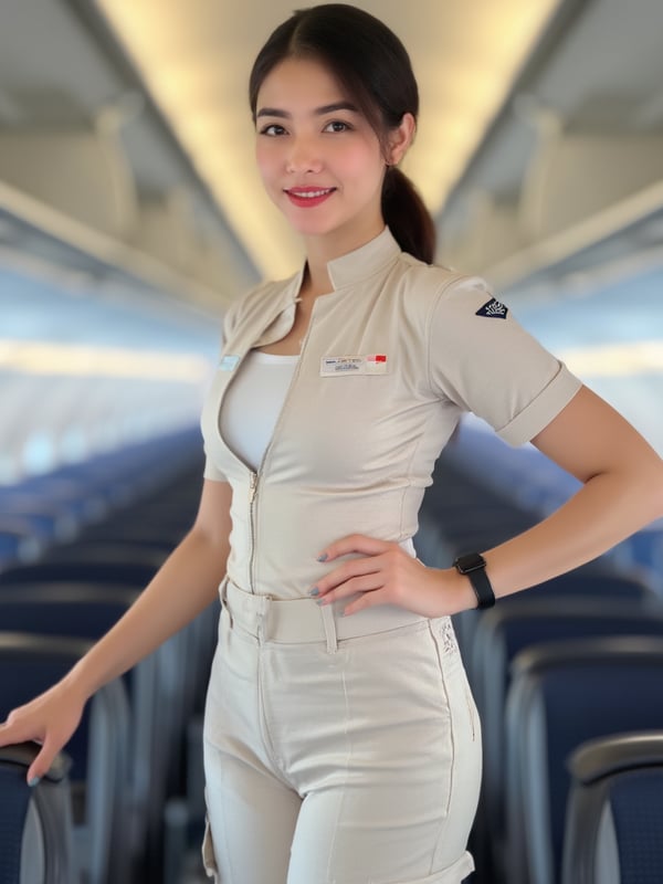 Pramugari SAJ - Stewardess SAJ | image created by bigjo | Tensor.Art