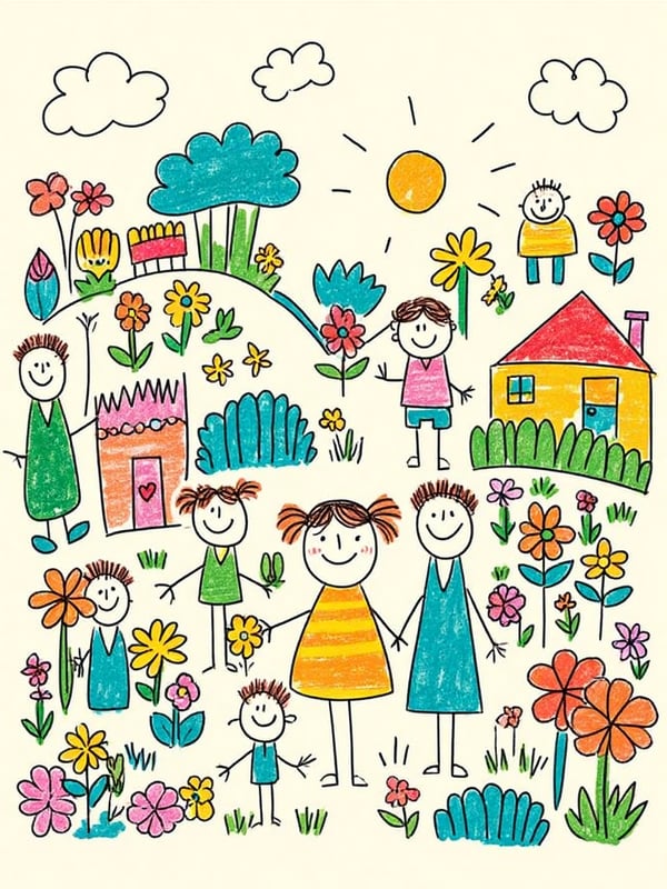 Childlike Vector Doodle - V1 | image created by Izmys | Tensor.Art