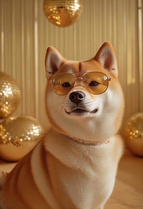 Dog Doge Shiba Inu Colored And Cool Sunglasses concept - V1 | FLUX ...