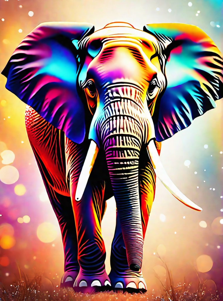 Elephant Drawing Facing Front