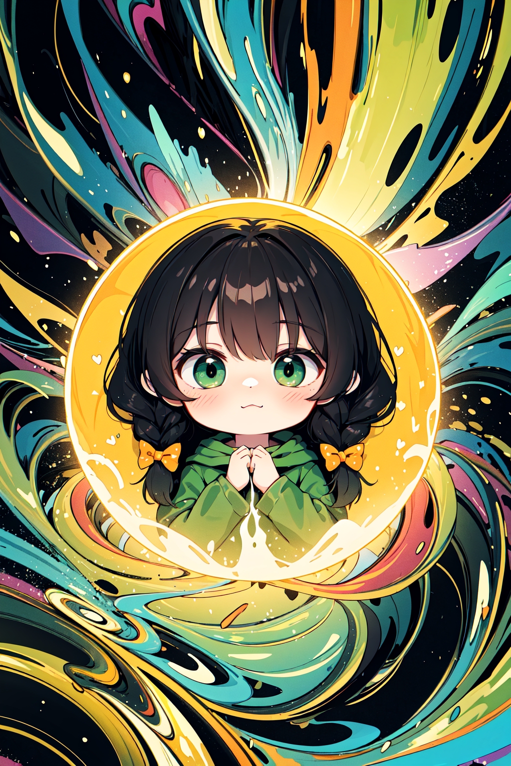 Simple Cartoon Girl Eyes