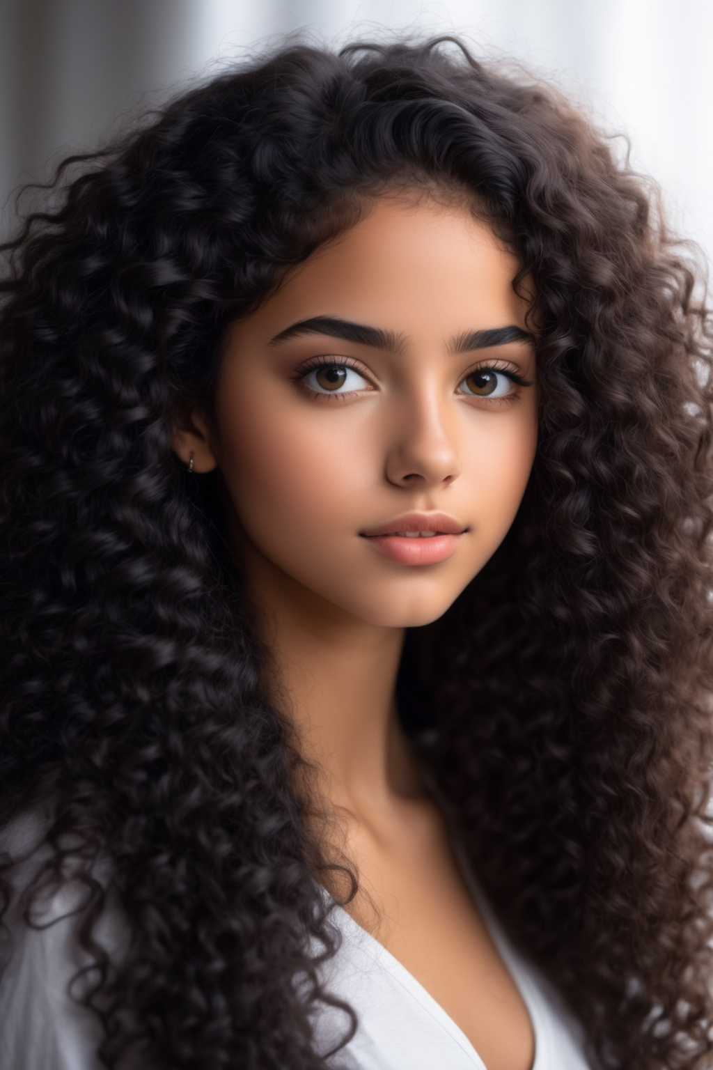 Hispanic Girls With Curly Hair